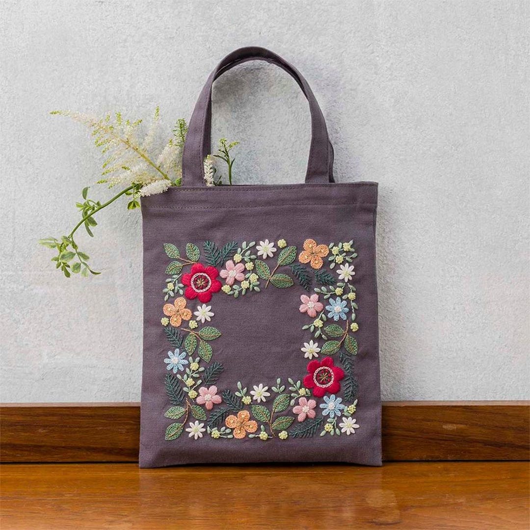 Stickdatei: Night Forest Floral Einkaufstasche - Le Cien Cosmo - Etsy.de