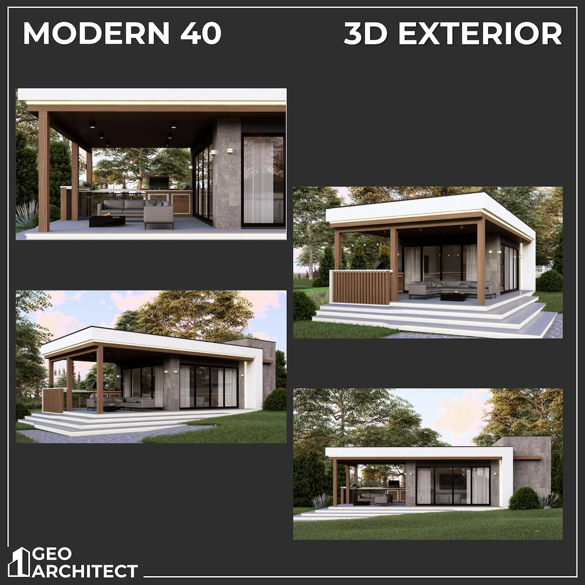 Small Modern House Plan – 40 Sqm, 1 Bedroom Cabin (PDF) - Etsy