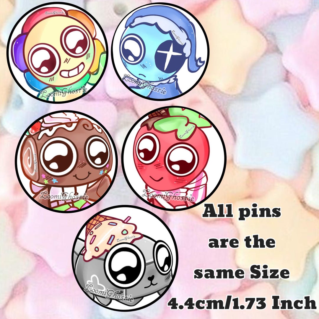 DANDY WORLD Toons Inspired Pins,buttons, Dandy, Astro, Cosmo, Sprout ...