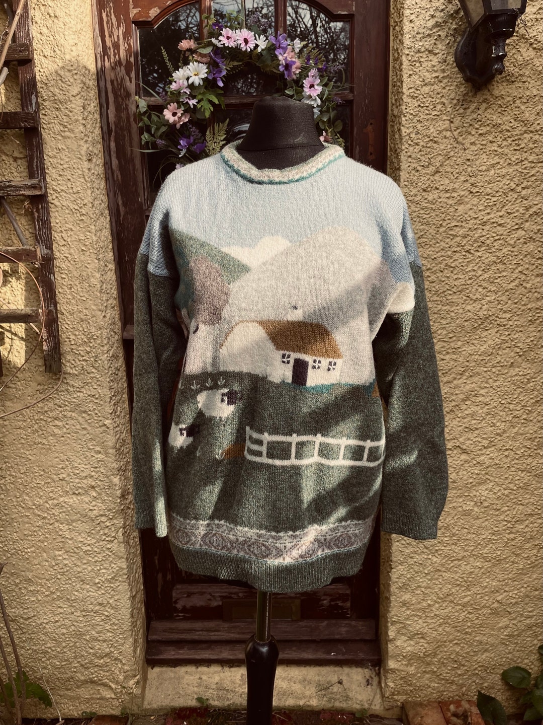 Farmhouse Farmyard Cottagecore Vintage 1980s Wool Jumper - Etsy UK