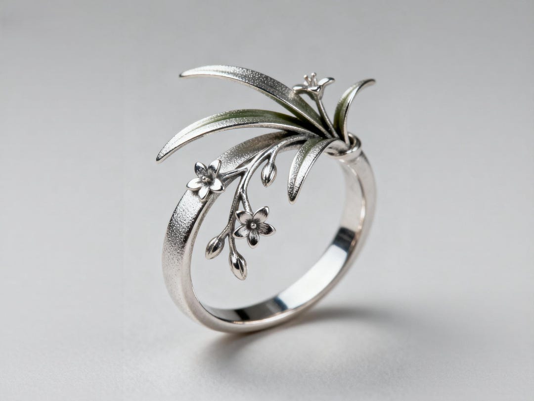 Handmade Sterling Silver Lily Flower Ring – Botanical Nature Jewelry ...