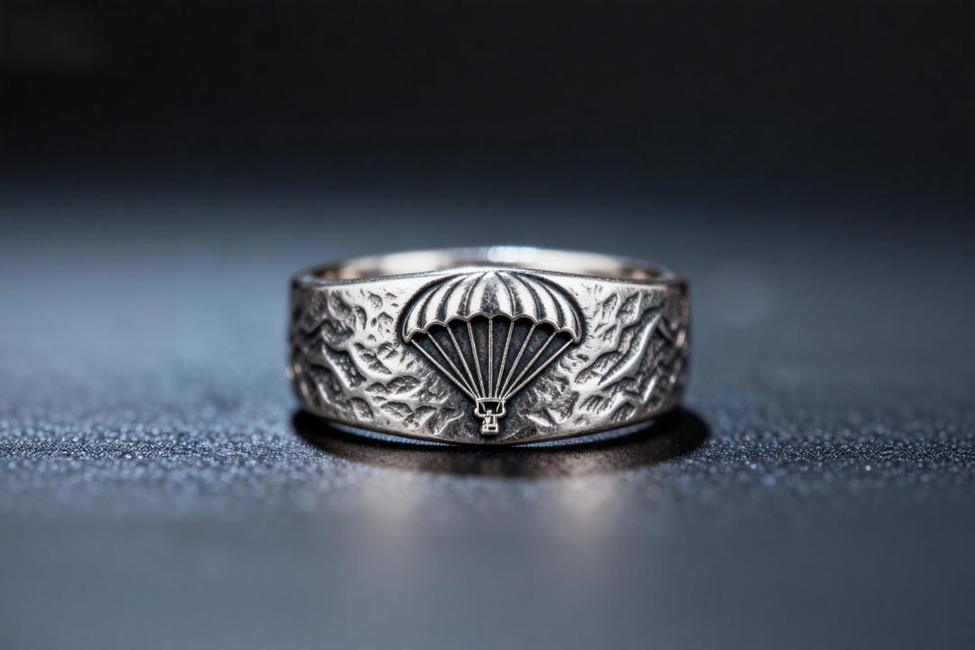Parachute Adventure Ring – Solid Sterling Silver Band, Explorer ...