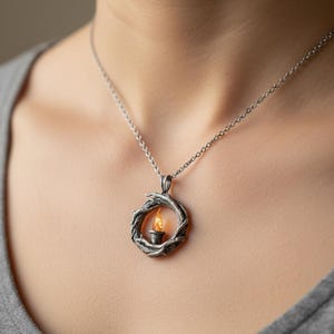 Cozy Christmas | Eternal Flame Handcrafted Sterling Silver Pendant ...