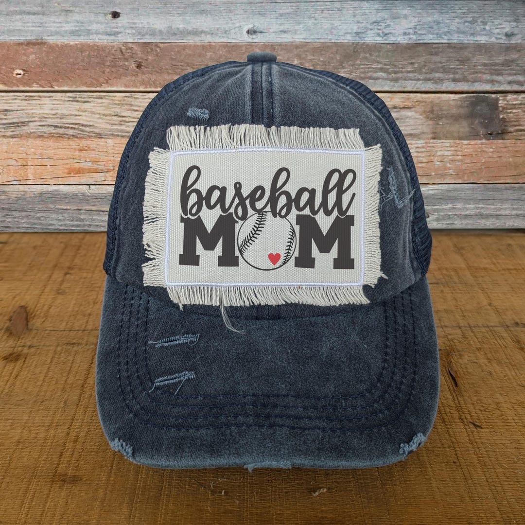 Custom Baseball Mom Caps, Distressed Ponytail Trucker Hat, Mothers Day ...
