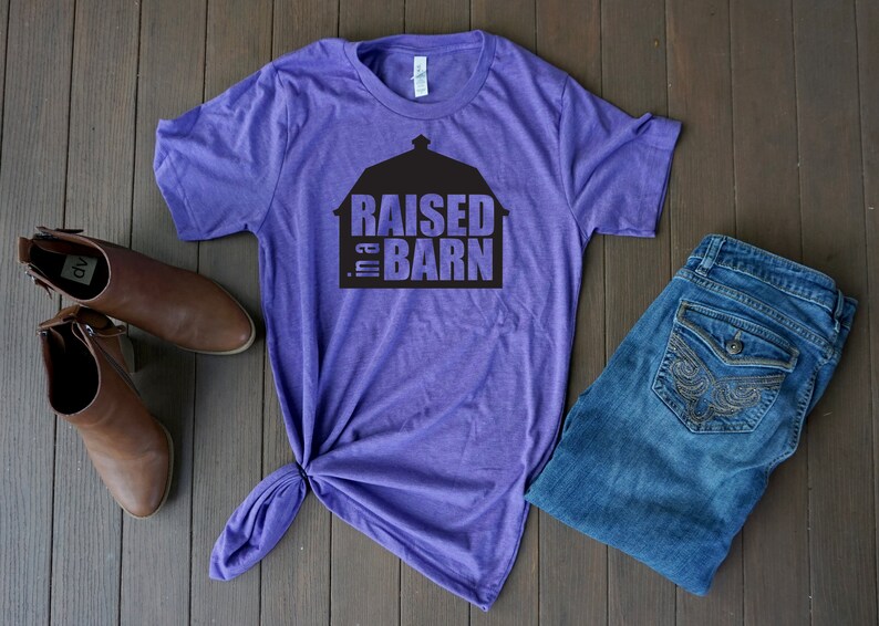 Raised in a Barn Shirt Farmer Tshirt Funny Farm Shirts Farm - Etsy