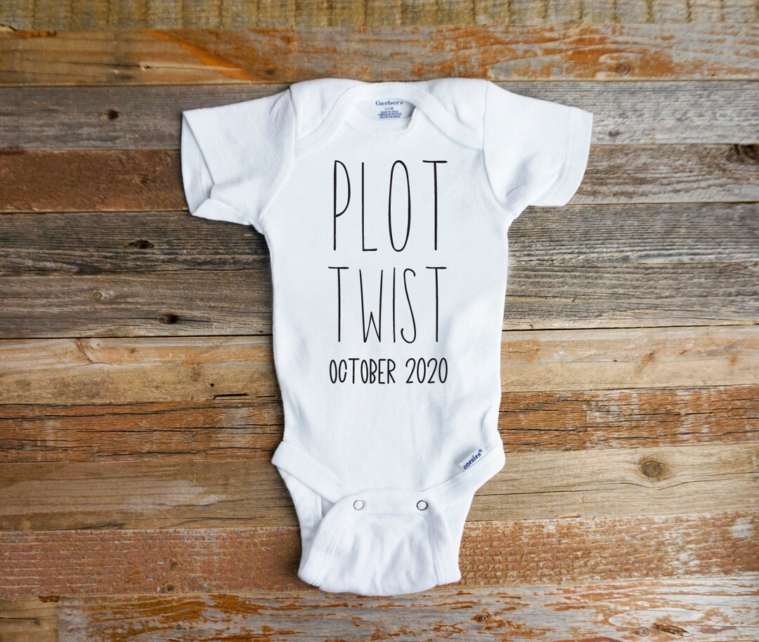 Plot Twist Pregnancy Announcement Baby Reveal Onesie Funny - Etsy