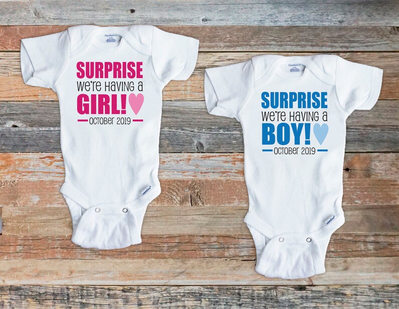 Gender Reveal Onesie Surprise We're Having a BOY | Etsy