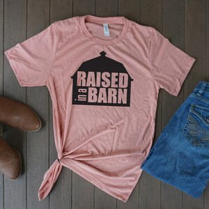 Raised in a Barn Shirt, Farmer Tshirt, Funny Farm Shirts, Farm Raised ...