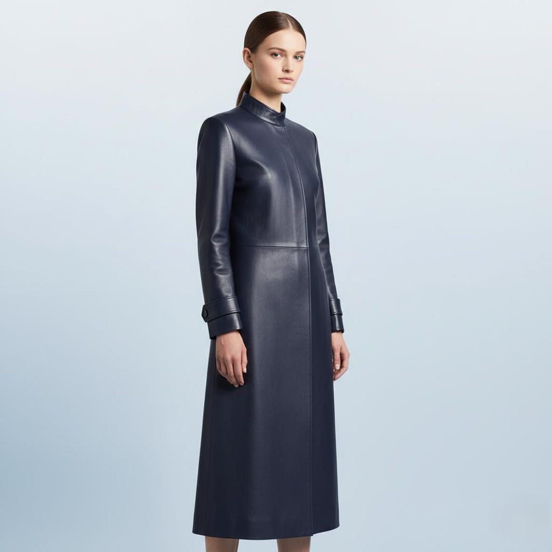 Navy Blue Overcoat | Women's Winter Fashion | Elegant Long Trench Coat ...
