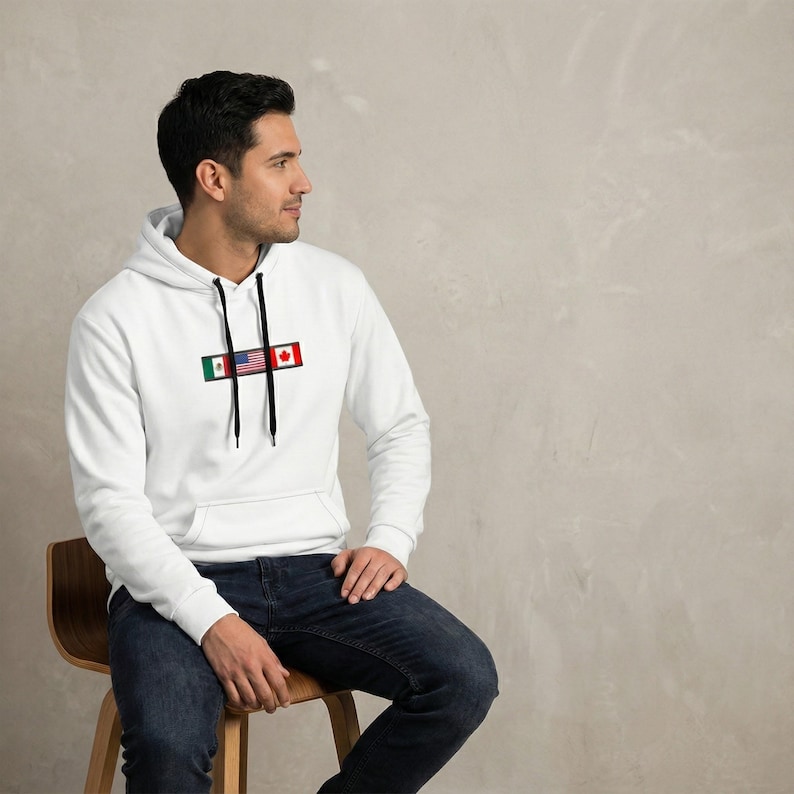 2026 World Cup Host Nations Hoodie – Mexico, USA, Canada Flag & Trophy ...
