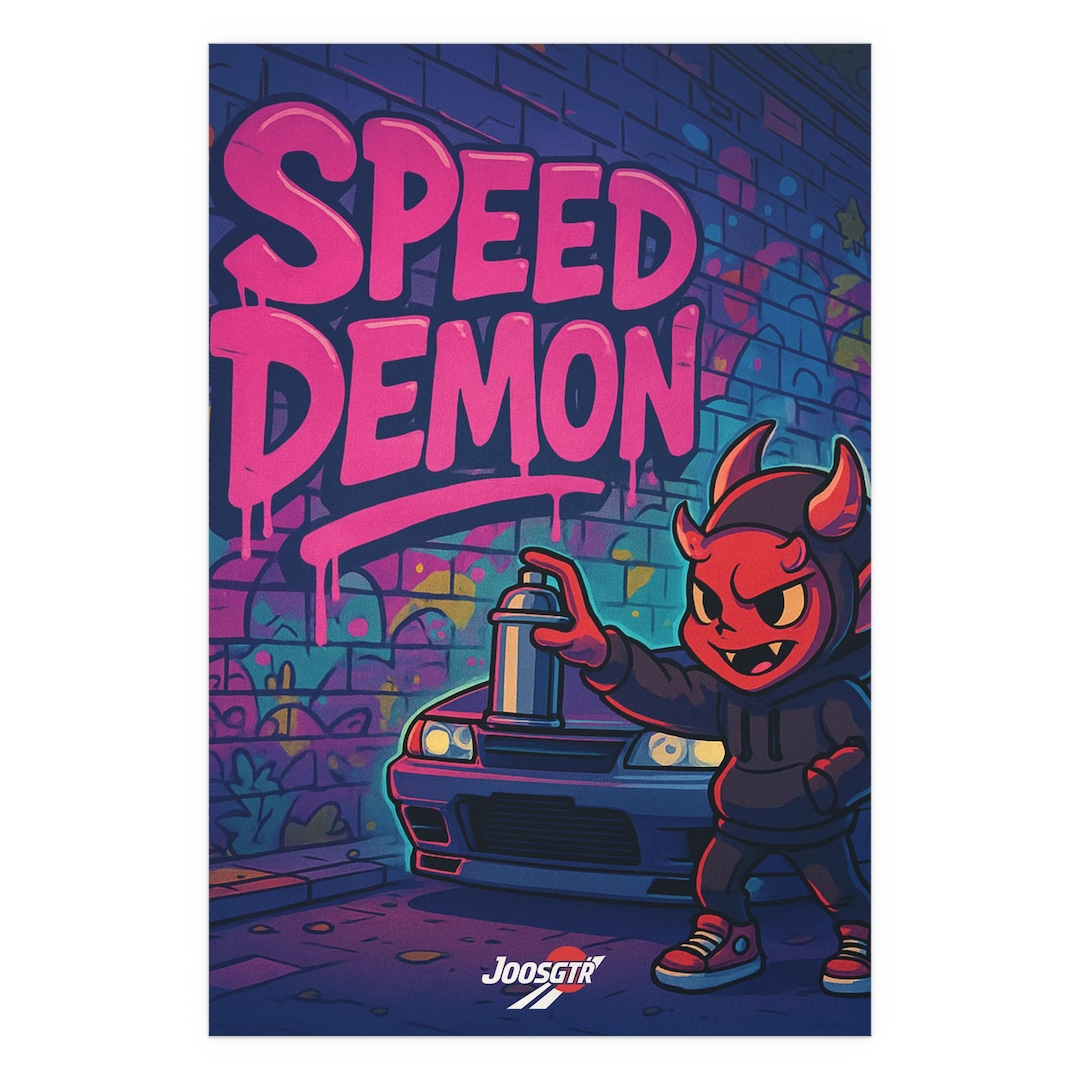 Speed Demon JDM R32 Graffiti Street Silk Poster - Wall Art Decor for ...