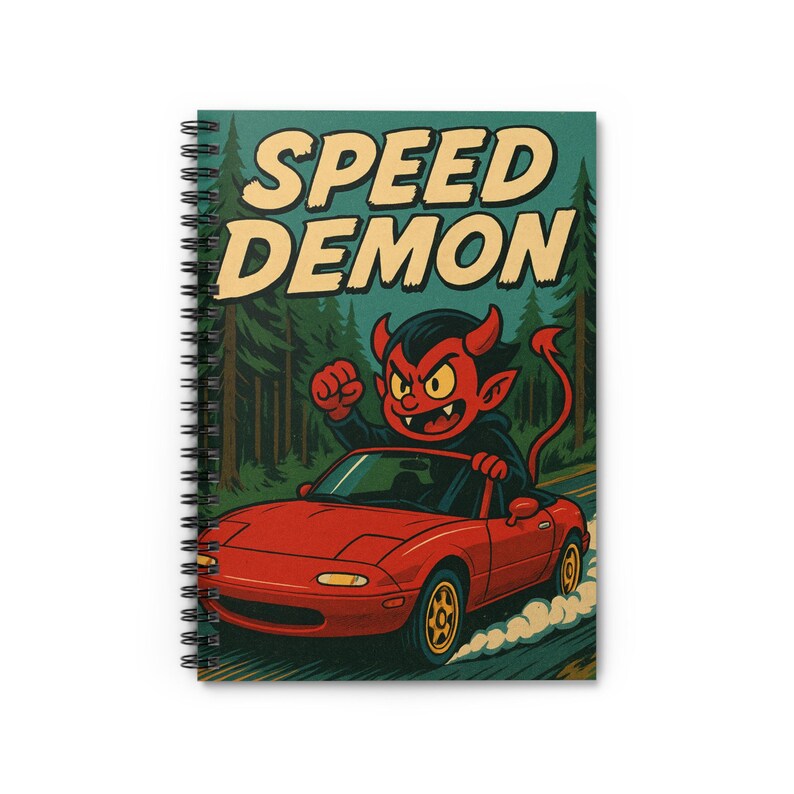 Speed Demon Miata Sports Car Street Racer Kid School Gift Spiral ...