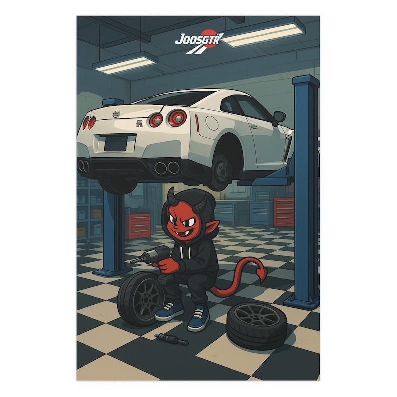 Speed Demon Mechanic Tuner GTR Garage Enthusiast Silk Poster - Ideal ...