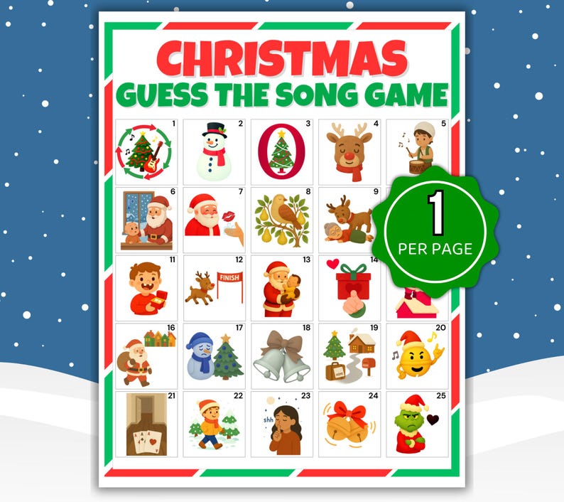 Guess the Christmas Song Game, Christmas Song Trivia, Christmas Music ...