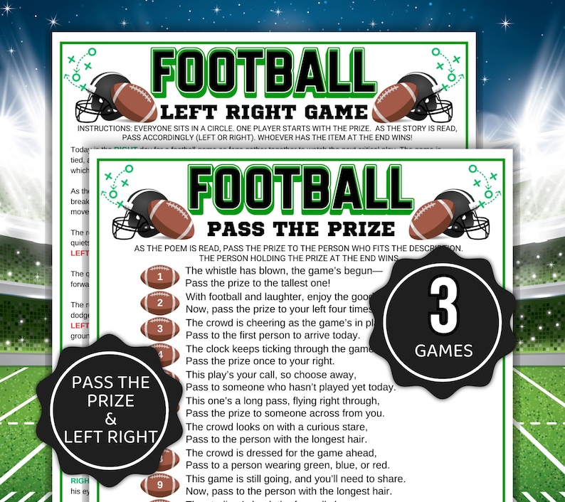 Football Left Right Game, Left Right Football Game, Football Pass the ...