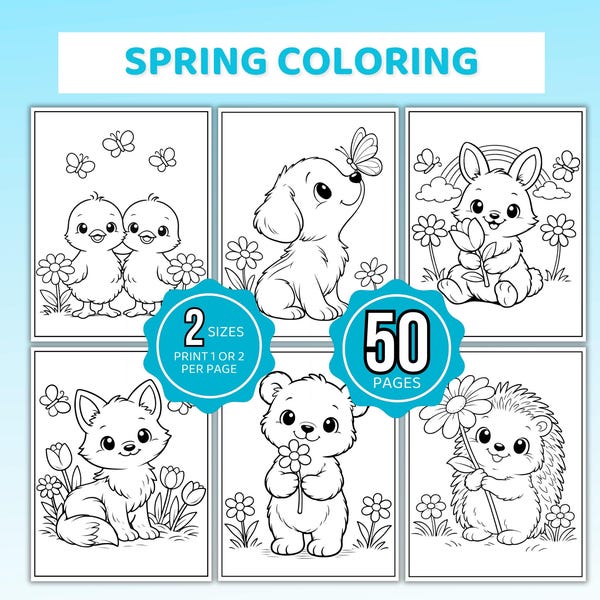 Flower Coloring Sheets - Etsy UK
