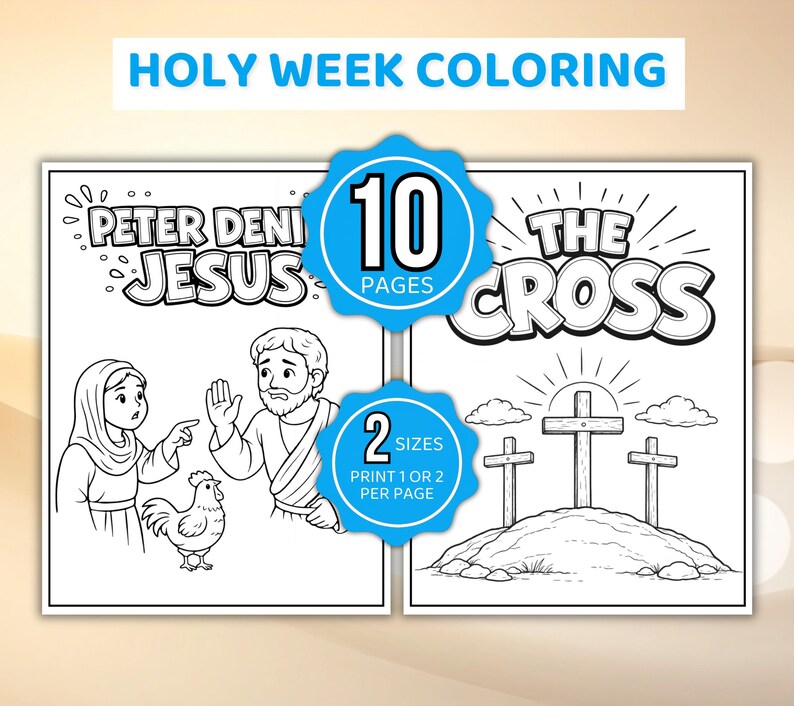 Holy Week Timeline Coloring Pages, Religious Easter Coloring Pages ...
