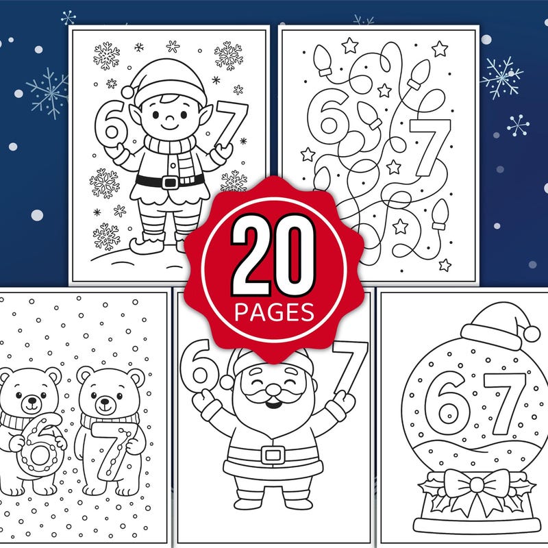 67 Coloring Page Winter - Etsy