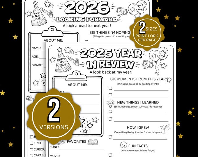 2025 Year in Review, All About My 2025 Printable, 2025 Year in Review ...