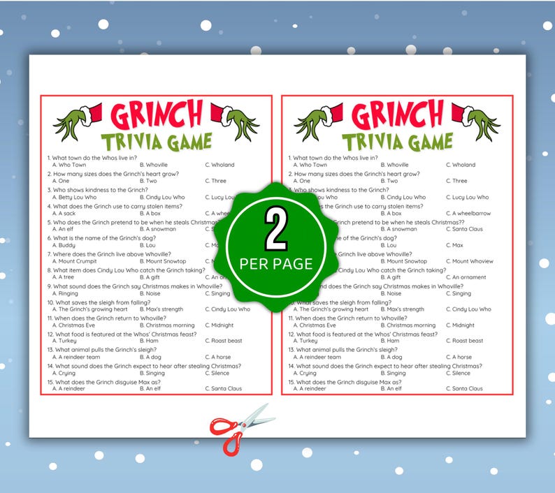 Grinch Trivia Questions And Answers