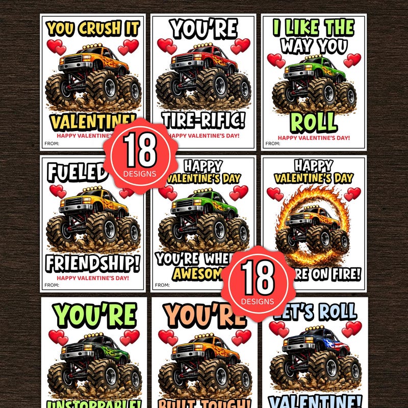 Truck Valentines - Etsy
