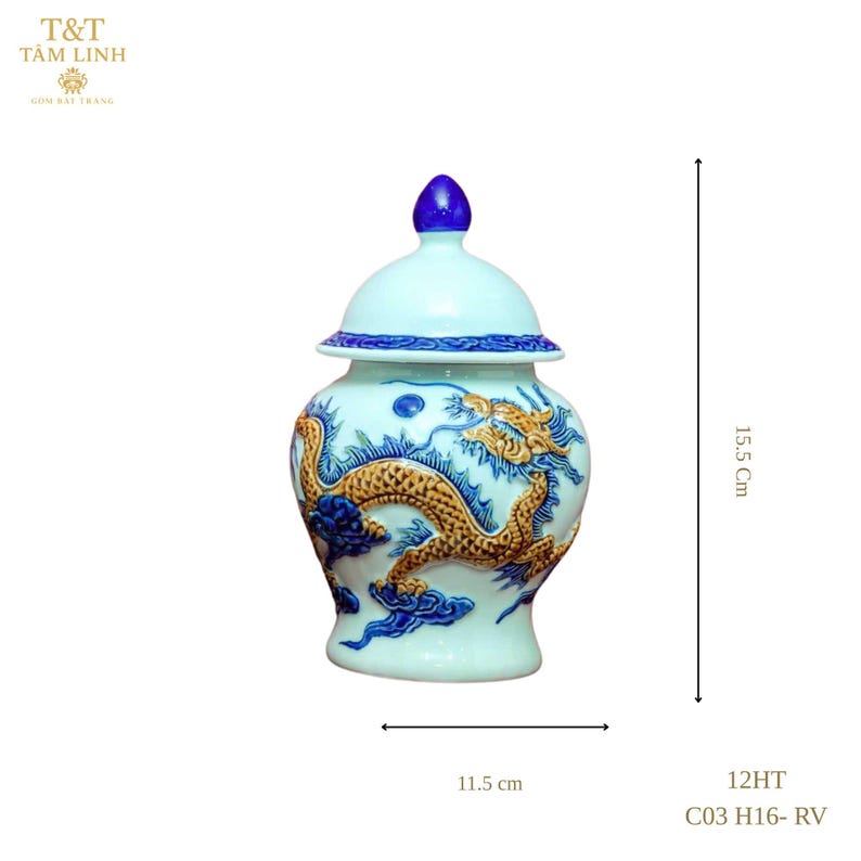 Heritage T&T Dragon Ritual Water Jar Altar Tâm an – Handcrafted Bat ...
