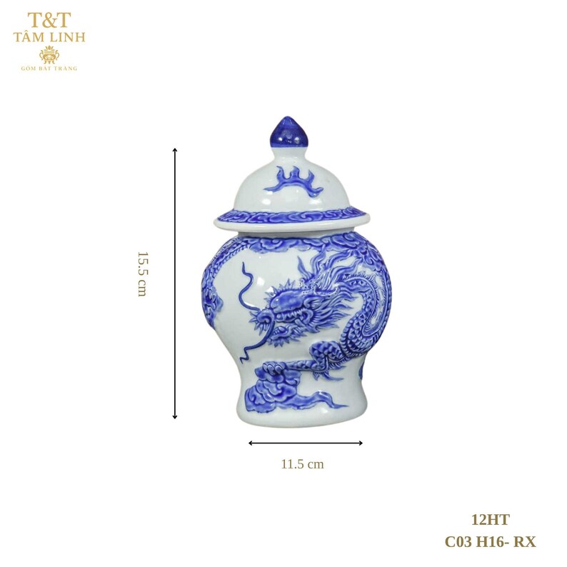 Heritage T&T Dragon Ritual Water Jar Altar Tâm an – Handcrafted Bat ...