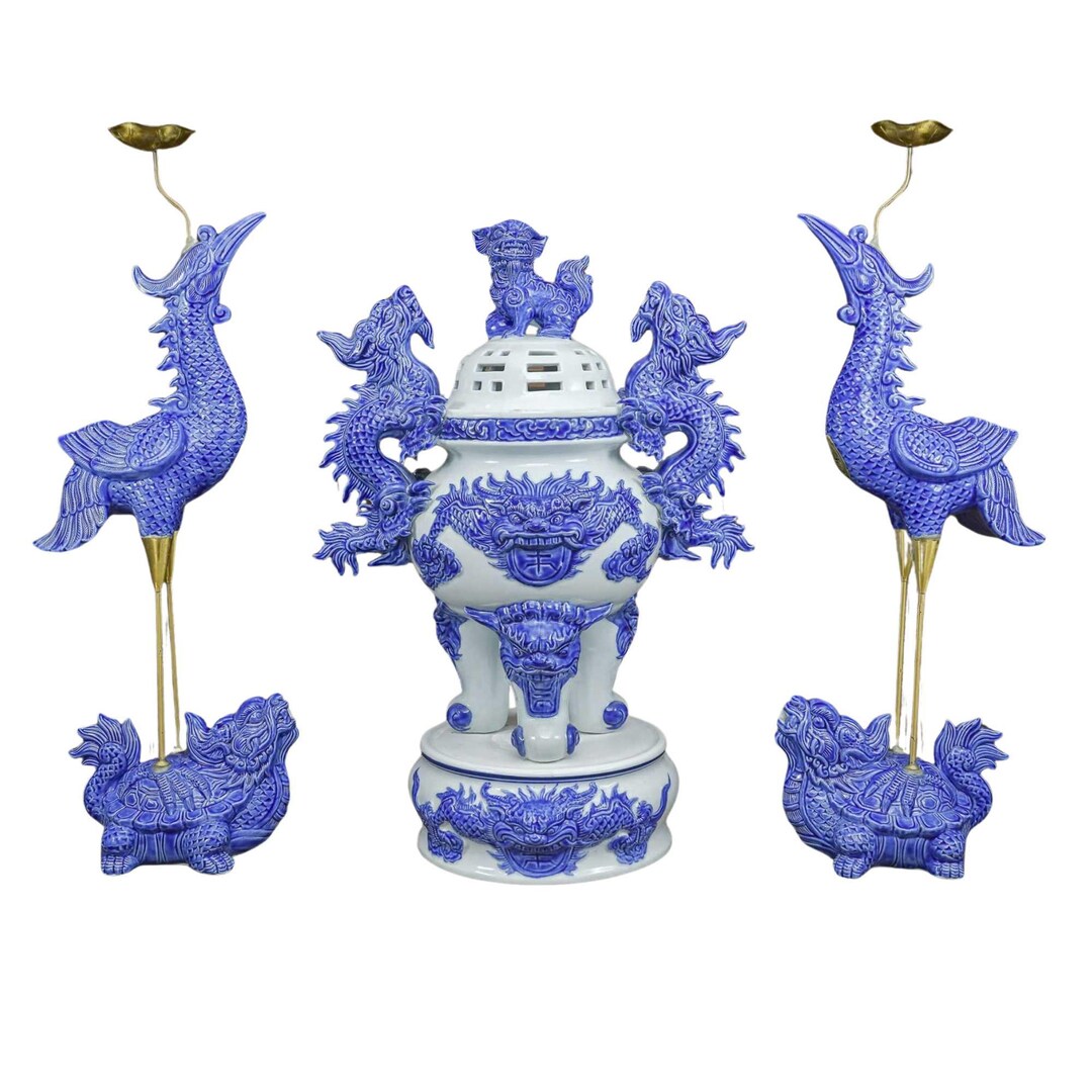 Heritage T&T Imperial Altar Set With Cranes Tâm an – 1 Set (3 Pieces ...