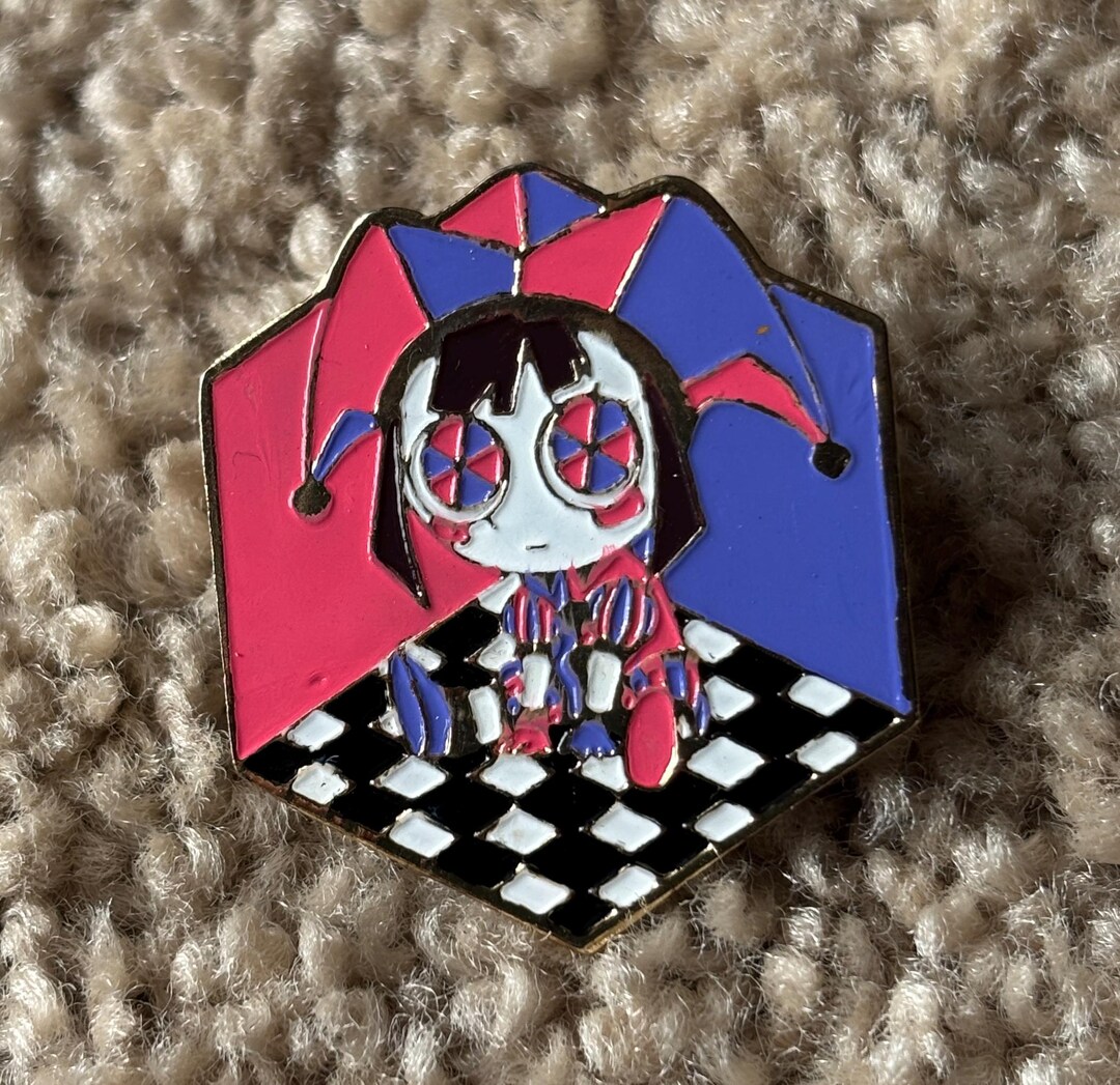 Pomni Hard Enamel Pin: Vibrant Colors - Polished Metal - Etsy