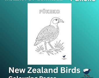 Pīwakawaka Colouring Page: New Zealand Bird Art (printable PDF) - Etsy ...