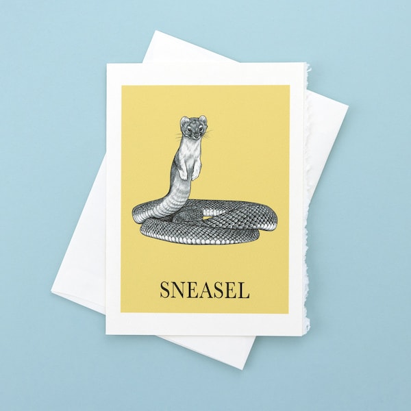 Weasel Greeting Card - Etsy