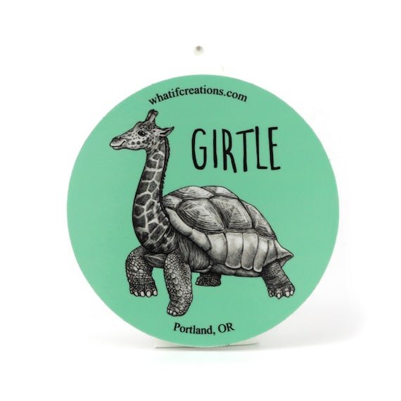 Girtle Sticker Giraffe Turtle Hybrid Animal 3 - Etsy