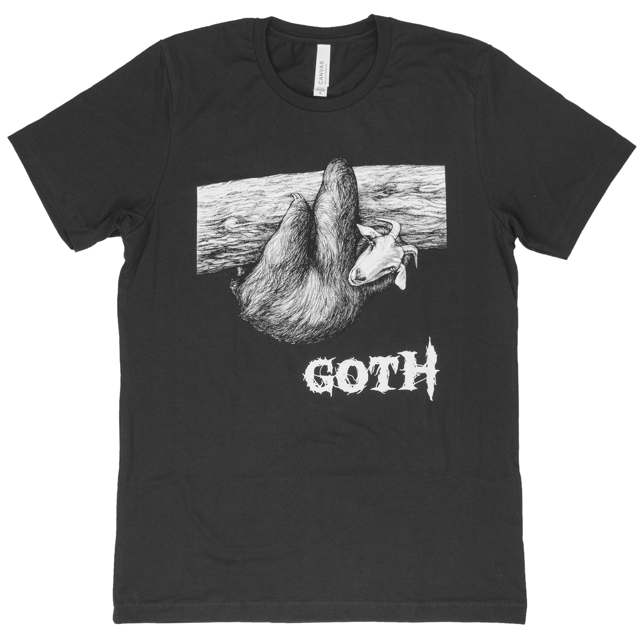 Goth T Shirt Goat Sloth Hybrid Animal Black Unisex T - Etsy