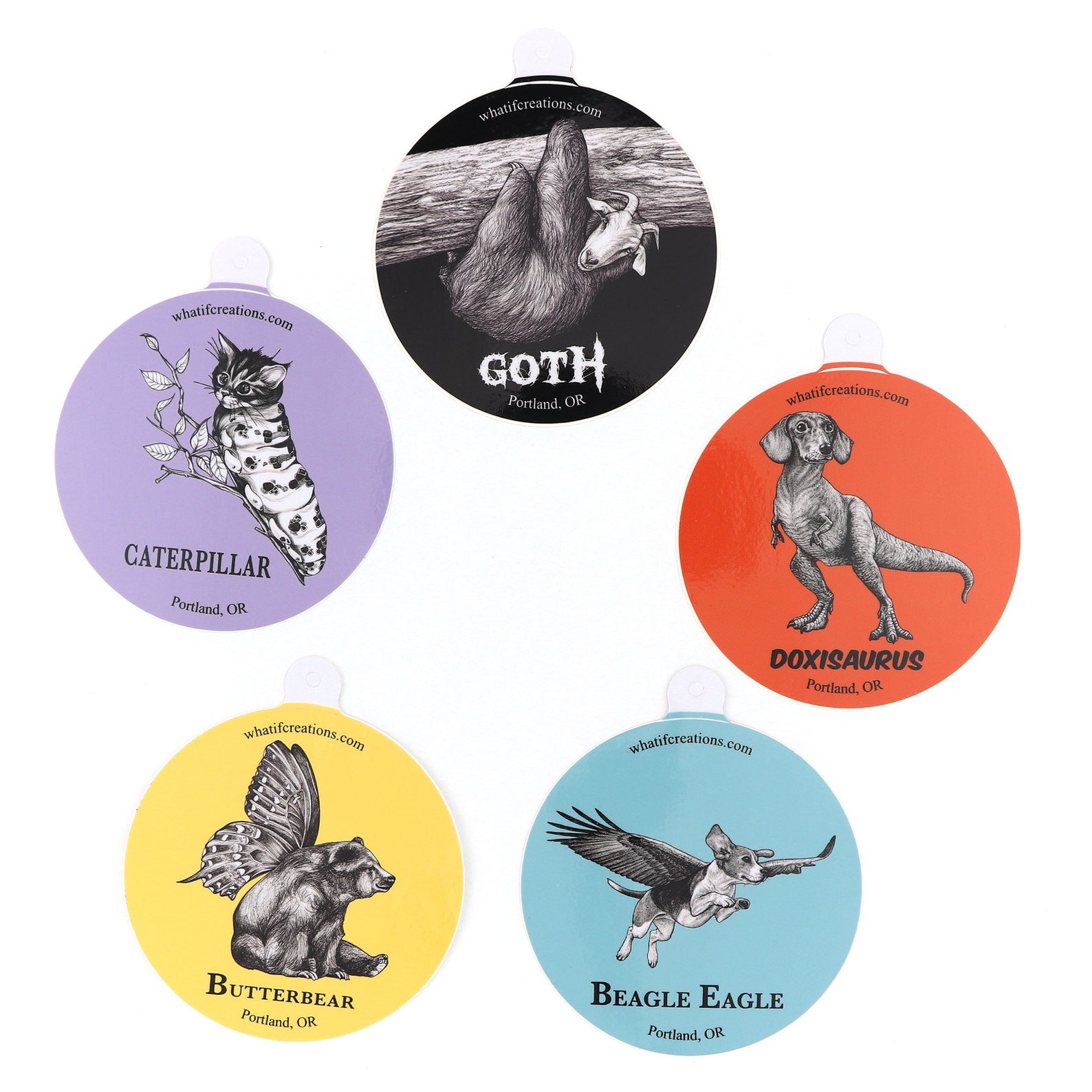 4 for 10.00 Hybrid Animal Stickers 3 Inch Vinyl Circle - Etsy