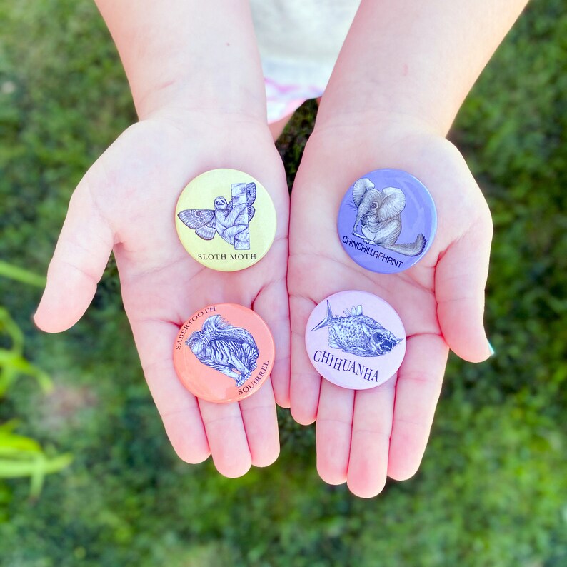 Sabertooth Squirrel Button Sabertooth Tiger Squirrel | Etsy