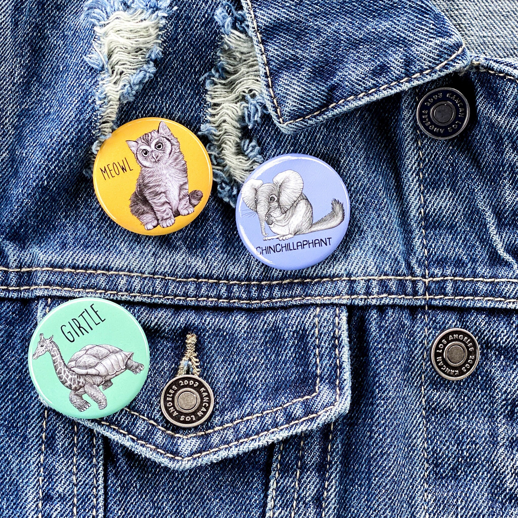 Sneasel Button Snake Weasel Hybrid Animal 1.5 - Etsy