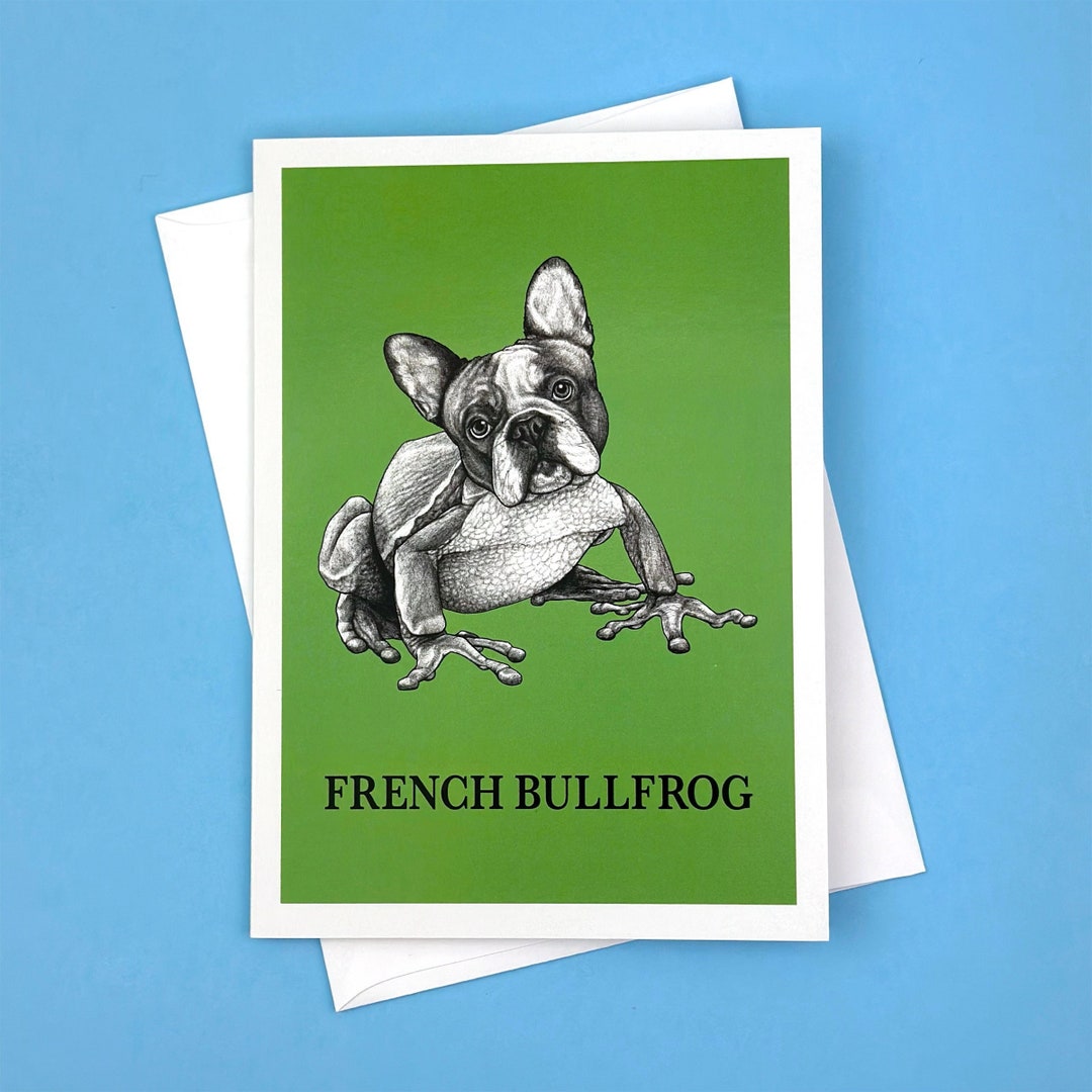 French Bullfrog Greeting Card | French Bulldog + Frog Hybrid Animal ...