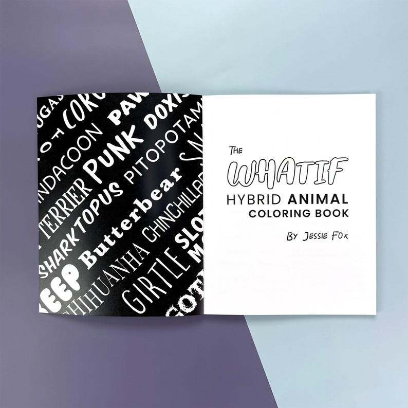 Whatif Creations Hybrid Animal Coloring Book - Etsy