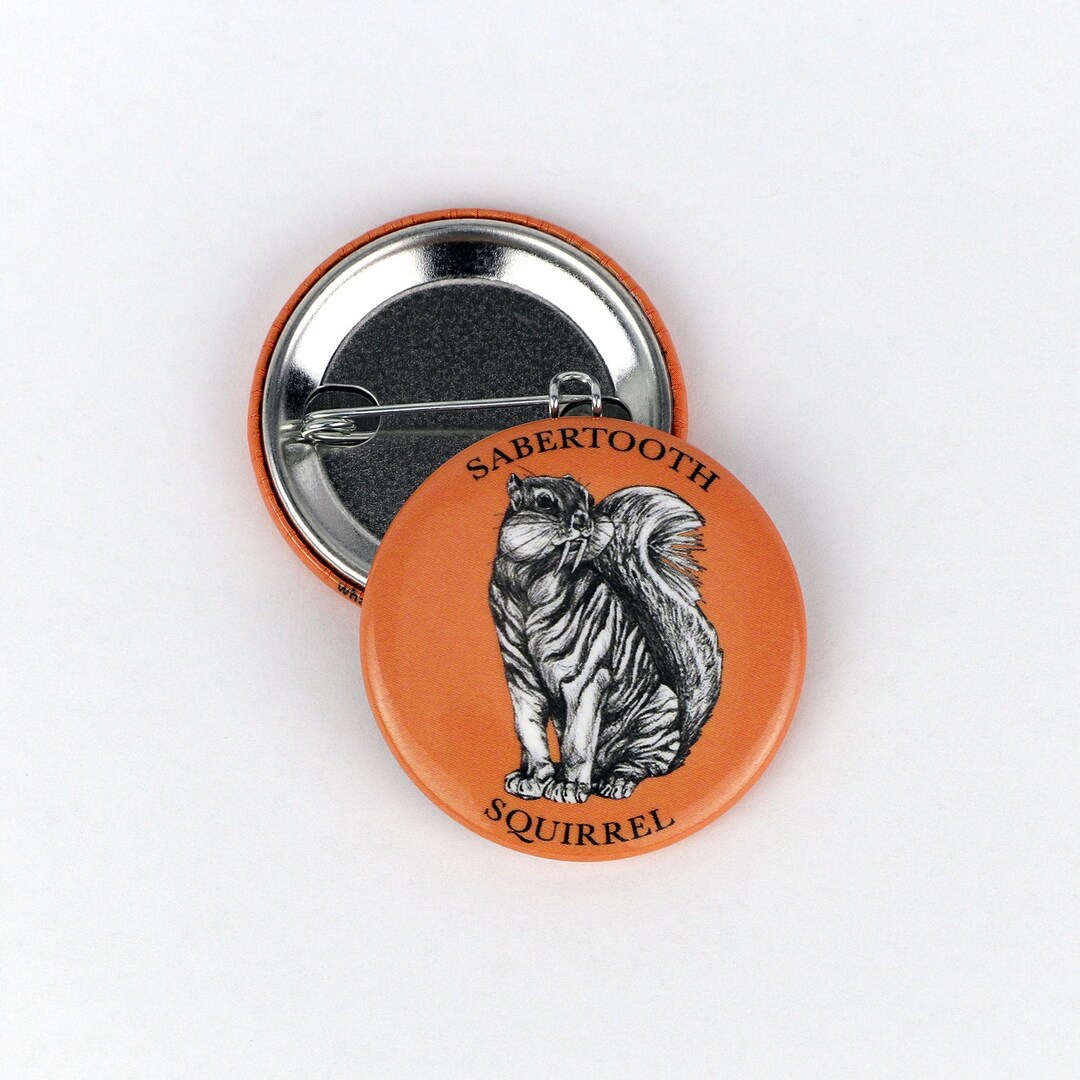 Sabertooth Squirrel Button Sabertooth Tiger Squirrel Hybrid Animal 1.5 ...