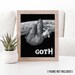 Goth Art Print | Goat + Sloth Hybrid Animal | 8x10" Art Print - Etsy