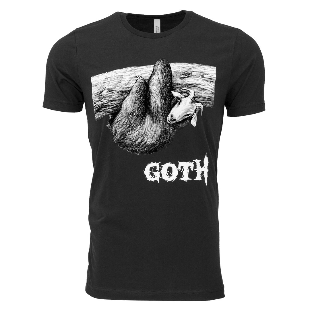 Goth T Shirt Goat Sloth Hybrid Animal Black Unisex T Shirt - Etsy
