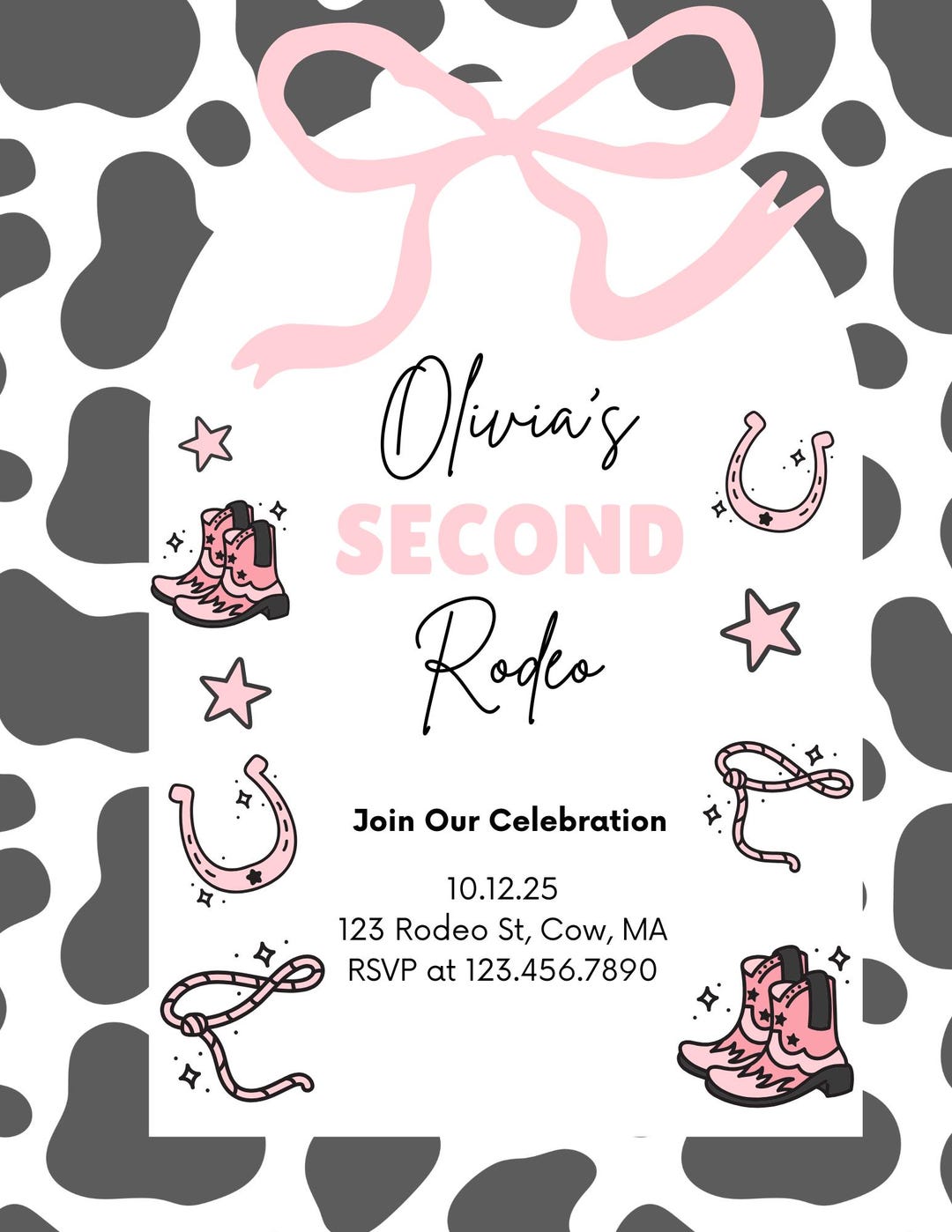 Second Rodeo Birthday Party Invitation - Etsy