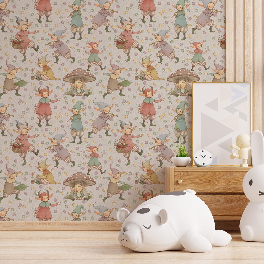 Forest Elf Peel & Stick Wallpaper – Cottagecore Fairy Tale Wall Decal ...