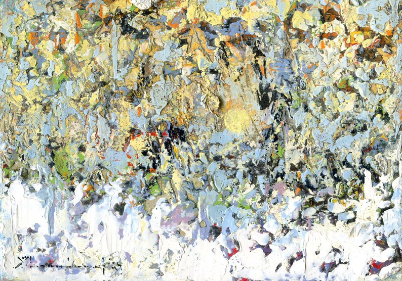 Luminous Engine - Original Abstract Landscape Oil Painting on Canvas ...