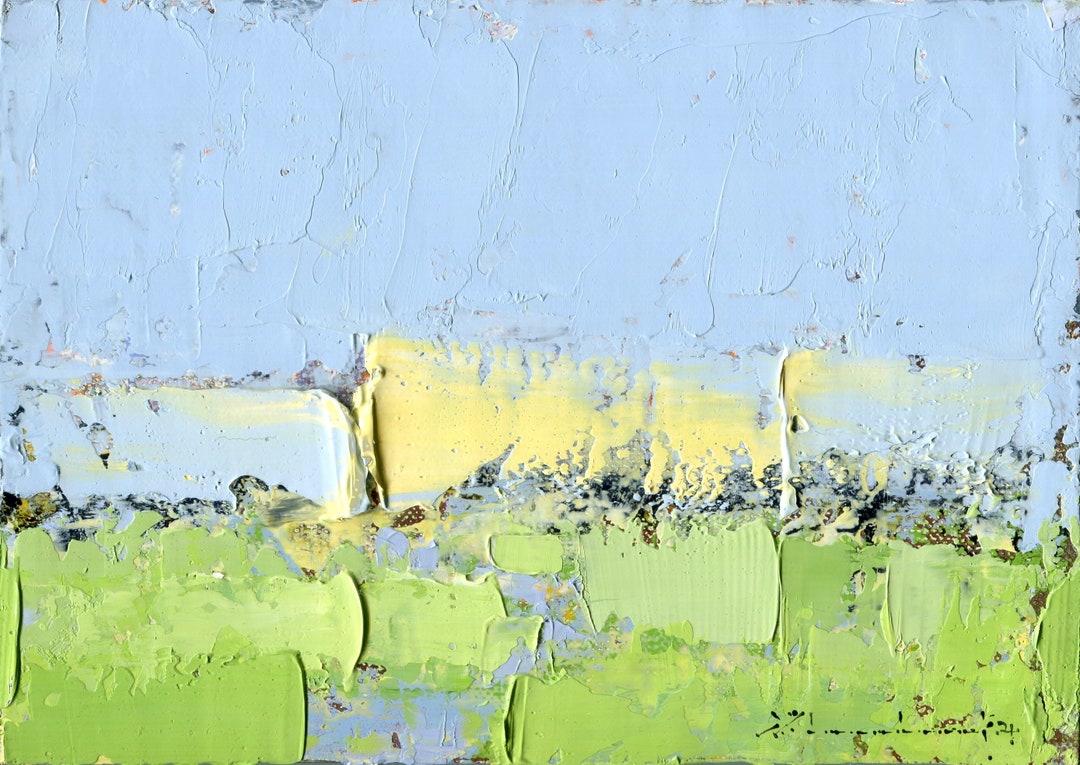 7 A.m., Johnny Darter Brook - Original Abstract Landscape Oil Painting ...