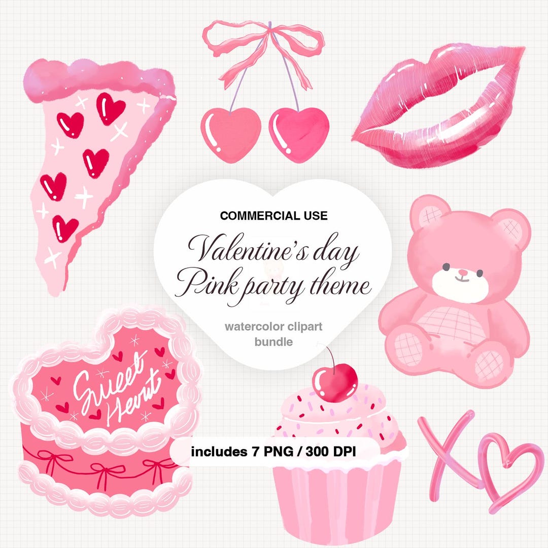 Coquette Clipart Bundle Pastel Heart PNG Set for Crafts and Printables ...