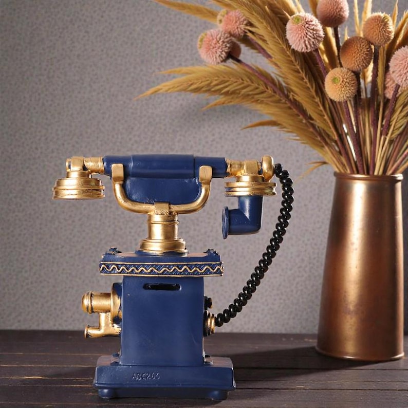 Vintage Rotary Telephone Figurine Antique Phone Sculpture Home Office ...