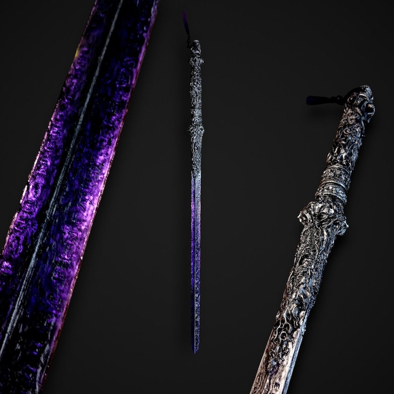 Handcrafted Violet Epoxy Resin Sword – Oculus Tenebris | Dark Fantasy ...