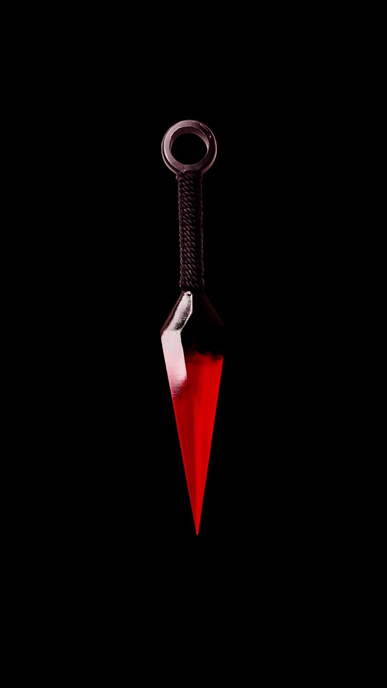 Red Epoxy Resin Kunai: Handmade Ninja Cosplay Prop - Etsy