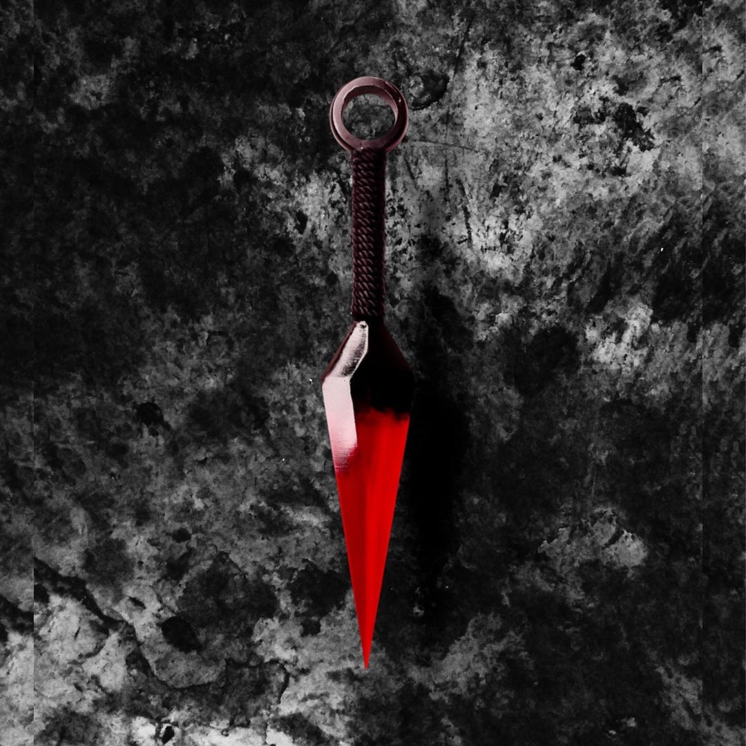 Red Epoxy Resin Kunai: Handmade Ninja Cosplay Prop - Etsy